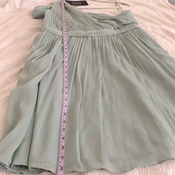 J. Crew | Dresses | Jcrew Sage Green One Shoulder Silk Chiffon Dress ...